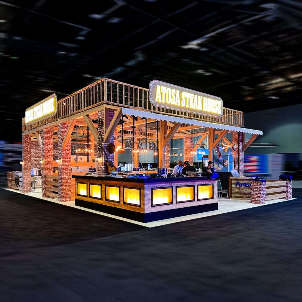 Atosa NAFEM Trade Show Booth: Rustic Masterpiece - IMI Exhibits